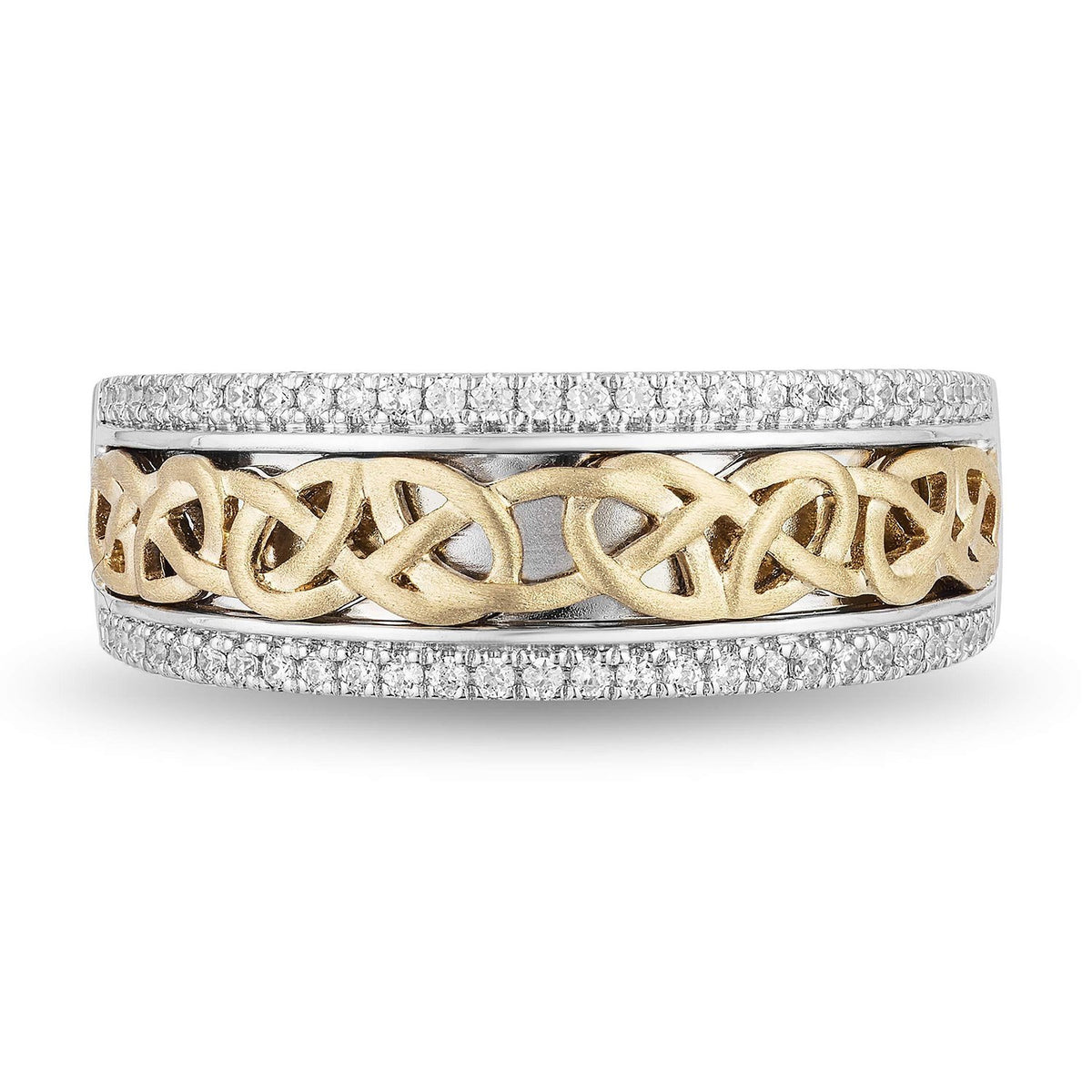 Enchanted Disney Merida Diamond Celtic Knot Men's Ring 14K White ...