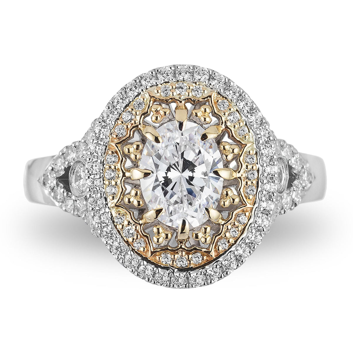 Disney Jasmine Inspired Diamond Engagement Ring in 14K White Gold and ...