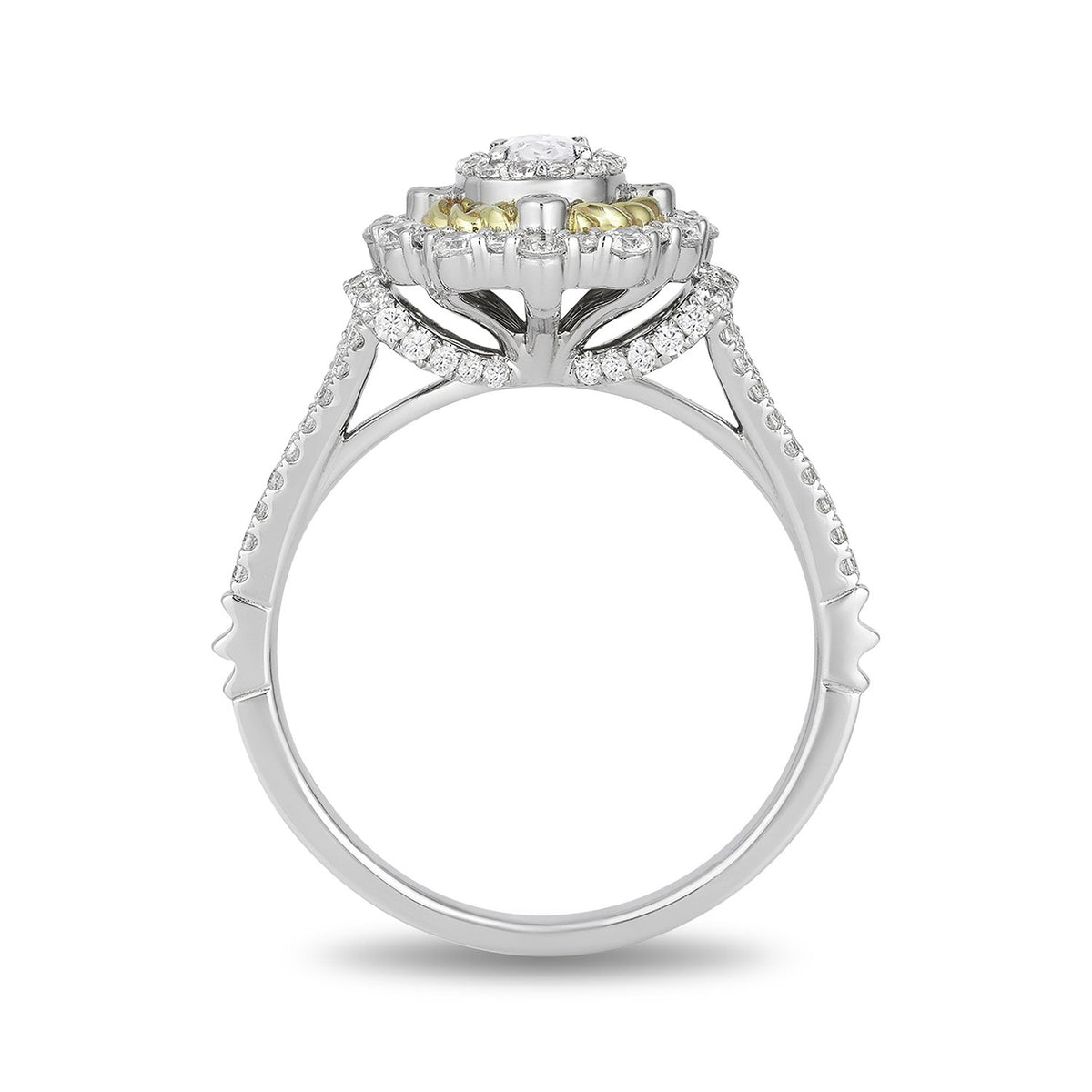 Enchanted Disney Snow White Diamond Engagement Ring 14K White & Yellow ...